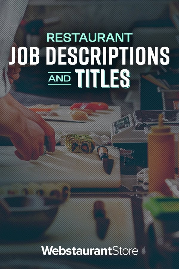 24 Positions in A Restaurant (with Job Descriptions)