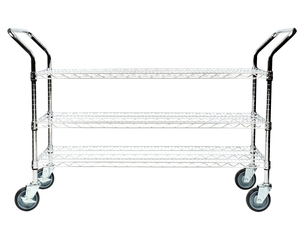 Regency 18" x 42" Three Shelf Chrome Heavy Duty Utility Cart