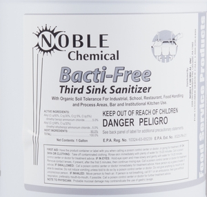 Noble Chemical 1 Gallon / 128 oz. Bacti-Free Concentrated Third Sink ...