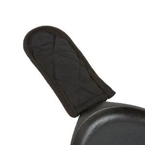 Choice 6 1/2" x 3 1/2" Black Cotton Pot / Pan Handle Cover - 12/Pack