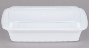 Choice 28 oz. White 8 3/4" x 6 1/4" x 1 3/4" Rectangular Microwavable ...