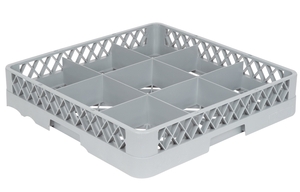 Noble Products 9-Compartment Gray Full-Size Glass Rack