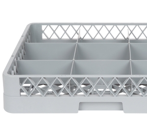 Noble Products 9-Compartment Gray Full-Size Glass Rack