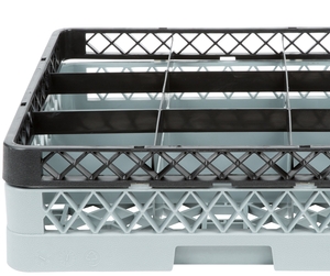Noble Products 9-Compartment Gray Full-Size Glass Rack with 1 Black ...