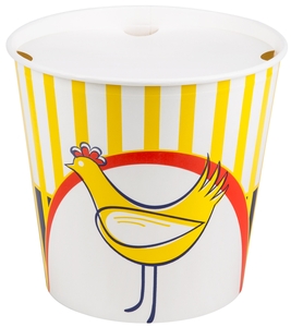 Chicken Bucket with Lid, Paper, 170 oz. - 120/Case