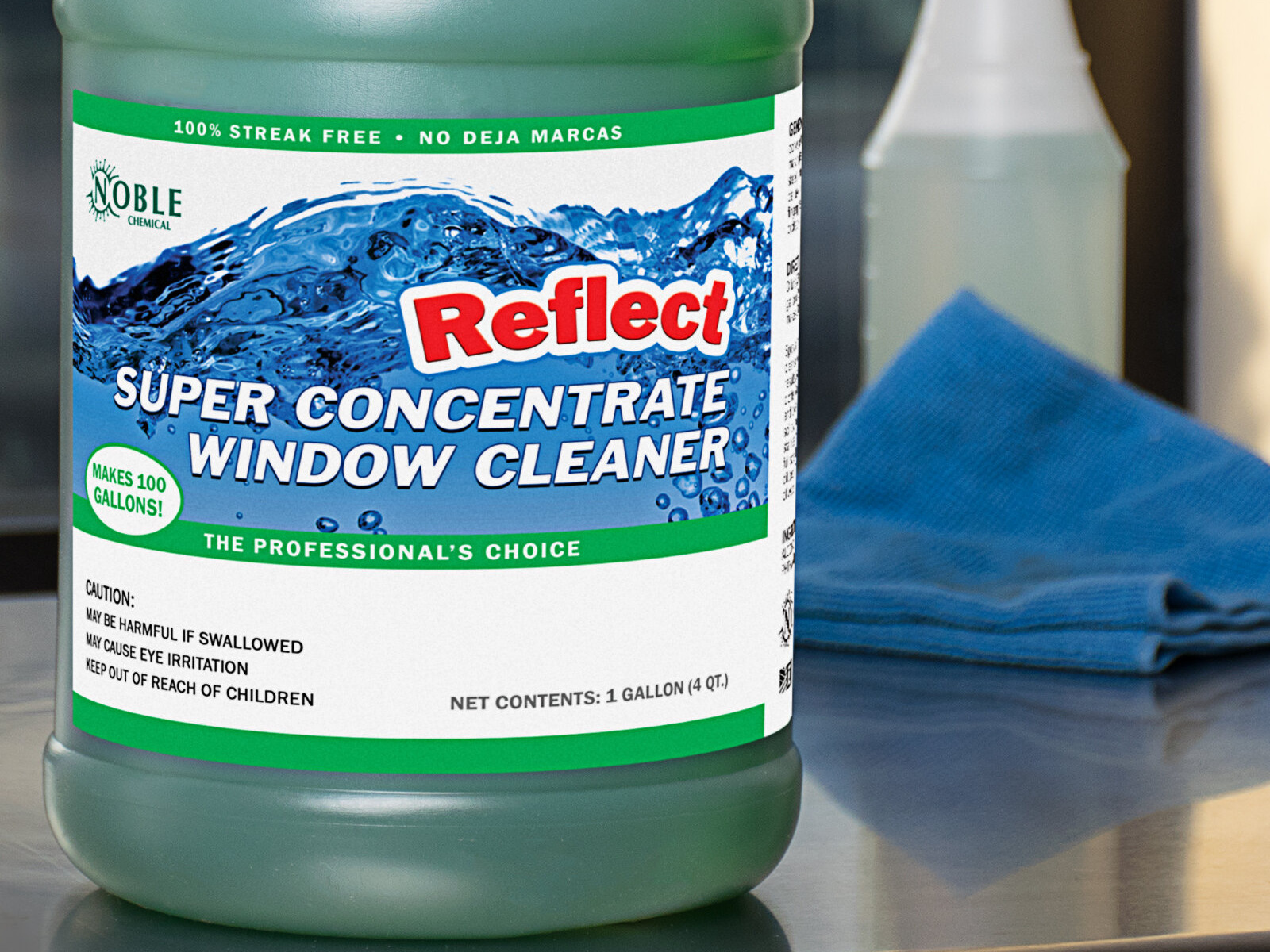 Noble Chemical 1 gallon / 128 oz. Reflect Super Concentrated Glass ...