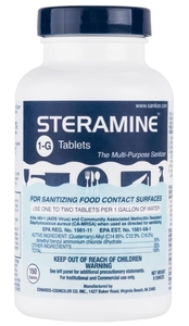 Steramine Sanitizing Tablets - 150/Bottle