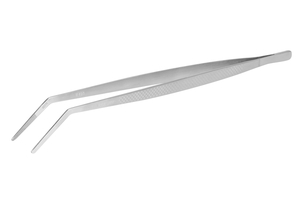 Mercer Culinary M35233 Precision Plus 11 3/4" Curved Plating Tongs