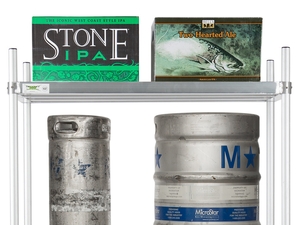 Regency 4 Keg Aluminum Keg Rack - 20" x 42" x 76"