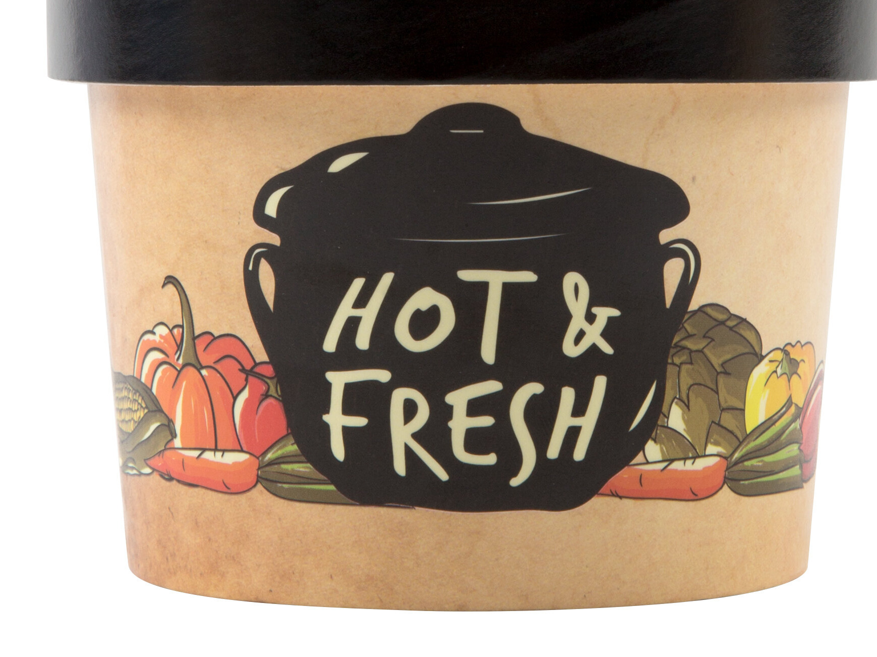 Choice 12 oz. Medley Double Poly-Coated Paper Soup / Hot Food Cup with ...