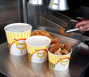 Choice 170 oz. Chicken Bucket with Lid - 20/Pack