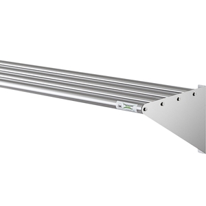 Regency 16" x 72" Stainless Steel Tubular Wall Mounted Shelf