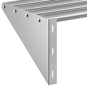 Regency 16" x 72" Stainless Steel Tubular Wall Mounted Shelf