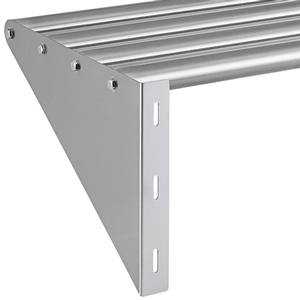 Regency 16" x 36" Stainless Steel Tubular Wall Mounted Shelf