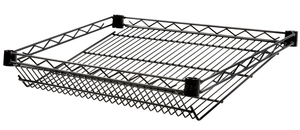 Regency 18" x 24" NSF Black Epoxy Slanted Wire Shelf