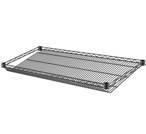 Regency 18" x 48" NSF Black Epoxy Slanted Wire Shelf