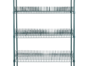 Regency 24" x 48" Green Epoxy Drying Rack 4-Shelf Kit with 64" Posts ...