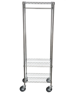 Regency 18" x 24" x 69" Chrome Mobile Garment Rack