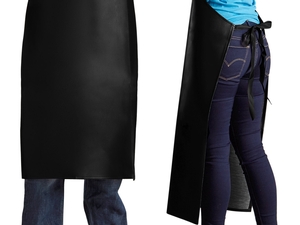 Choice Black 38 Mil Heavy Weight Vinyl Dishwasher Apron - 40"L x 25"W