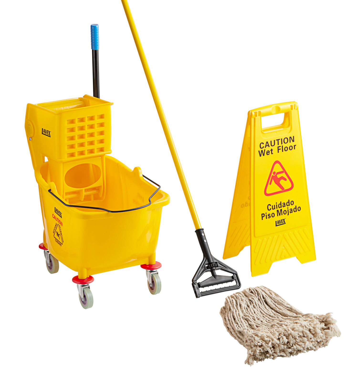 Floor bucket and mop store
