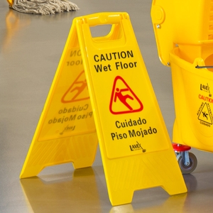 Lavex Janitorial Wet Mop Kit with 35 Qt. Yellow Mop Bucket, Wet Floor ...