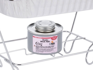 Choice Half Size Disposable Wire Chafer Stand Kit with 6 Hour Wick Fuel