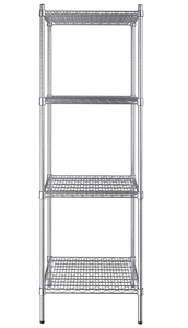 Regency 24" x 24" NSF Stainless Steel 4-Shelf Kit with 74" Posts