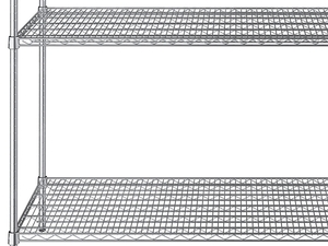 Regency 24" x 60" NSF Stainless Steel 4-Shelf Kit with 86" Posts