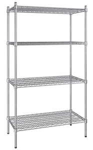 Regency 18" x 36" NSF Stainless Steel 4-Shelf Kit with 64" Posts