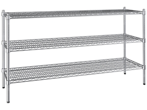 Regency 18" x 60" NSF Stainless Steel 3-Shelf Kit with 34" Posts