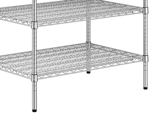 Regency Spec Line 24" x 36" x 34" NSF Stainless Steel 3-Shelf Kit