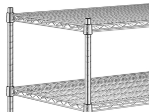 Regency Spec Line 24" x 36" x 34" NSF Stainless Steel 3-Shelf Kit