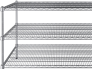 Regency 30" x 48" NSF Chrome 3-Shelf Kit with 34" Posts