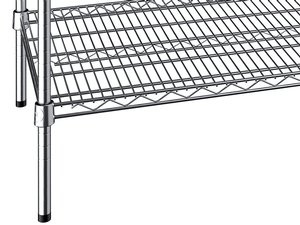 Regency 24" x 60" NSF Chrome 5-Shelf Kit with 54" Posts