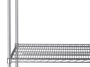 Regency 24" x 42" NSF Chrome Wire 4-Shelf Kit with 96" Posts