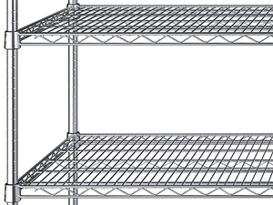 Regency 24" x 72" NSF Chrome Wire 5-Shelf Kit with 64" Posts