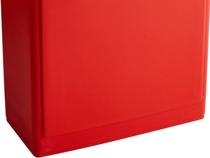 Lavex Janitorial 23 Gallon Red Slim Rectangular Trash Can