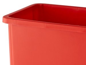 Lavex 23 Gallon Red Slim Rectangular Trash Can