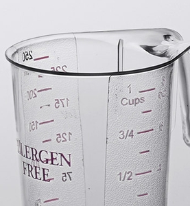 Choice 3-Piece Purple Allergen-Free Plastic Measuring Cup Set