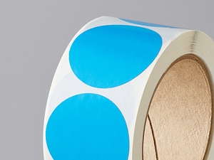 Lavex Industrial 2" Light Blue Gloss Paper Permanent Round Inventory ...