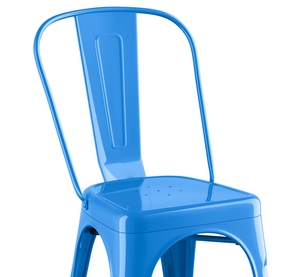 Lancaster Table & Seating Alloy Series Blue Quartz Outdoor Cafe Chair