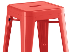 Lancaster Table & Seating Alloy Series Ruby Red Outdoor Backless ...