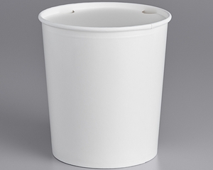 Choice 130 oz. White Food Bucket with Lid - 120/Case