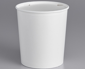 Choice 130 oz. White Food Bucket with Lid - 20/Pack