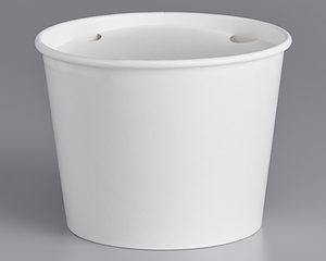 Choice 85 oz. White Food Bucket with Lid - 25/Pack