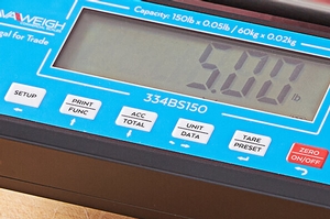 AvaWeigh BS150 150 lb. Receiving Scale with 14" x 12" Platform, Legal ...