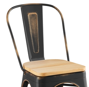 Lancaster Table & Seating Alloy Series Distressed Copper Indoor Cafe ...