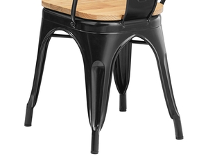 Lancaster Table & Seating Alloy Series Black Metal Indoor Industrial ...