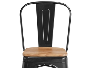 Lancaster Table & Seating Alloy Series Black Metal Indoor Industrial ...