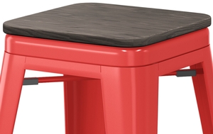 Lancaster Table & Seating Alloy Series Ruby Red Indoor Backless Counter ...